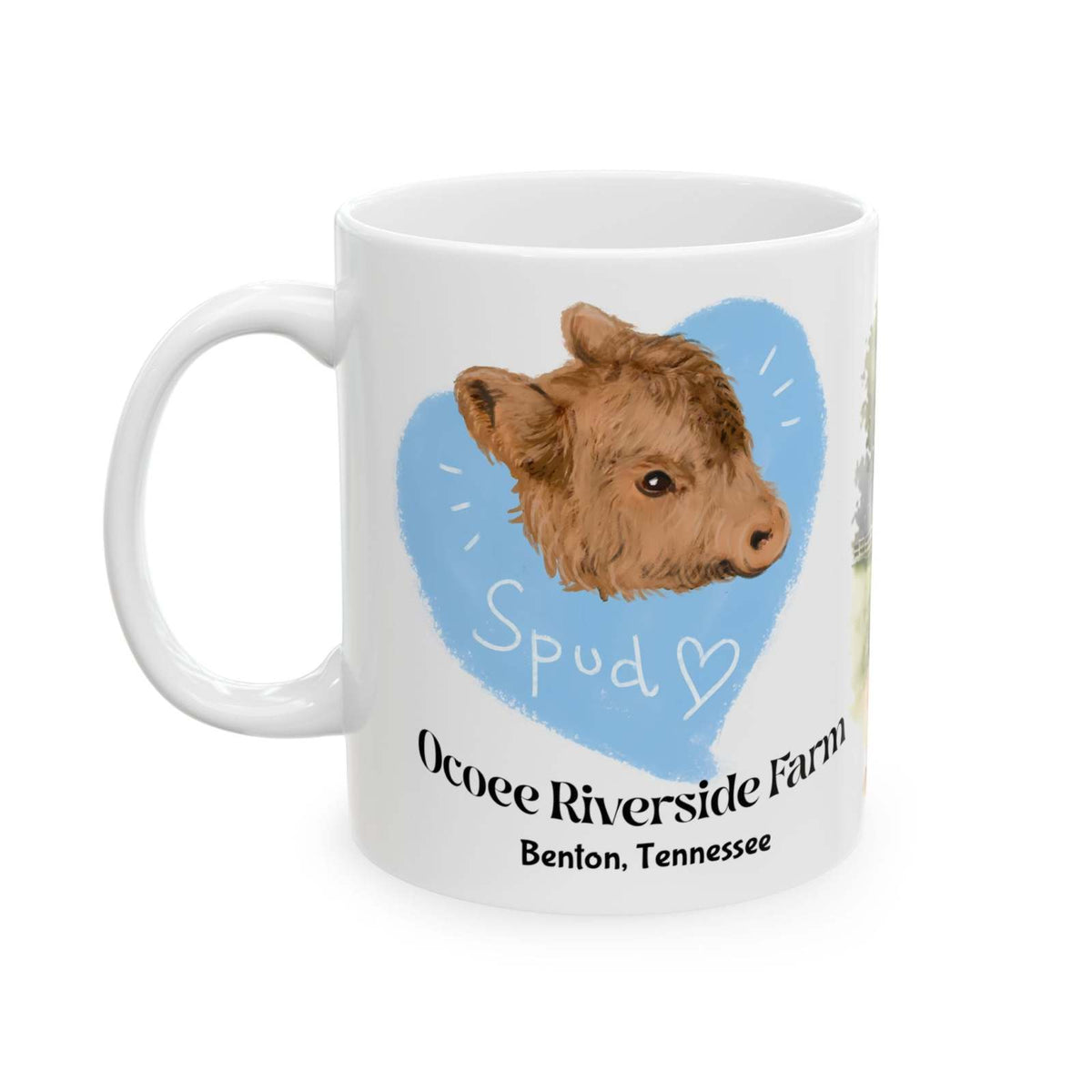 Spud the Cow Coffee Mug - Cute Ceramic Animal Lover Gift – Ocoee Riverside Farm